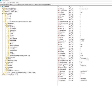 Registry Editor Screenshot
