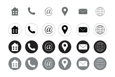 Contact Us Icon Creative Beautiful Vector Communication Icon Set 36770455 Vector Art At Vecteezy