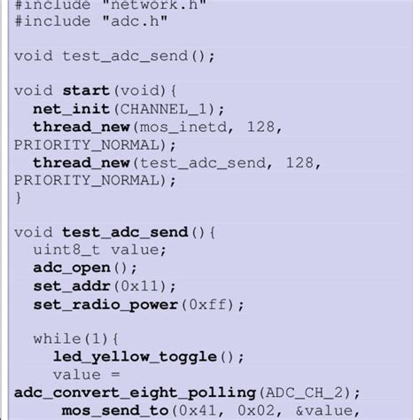 Sample Application C Code Sense Andforward C Download Scientific