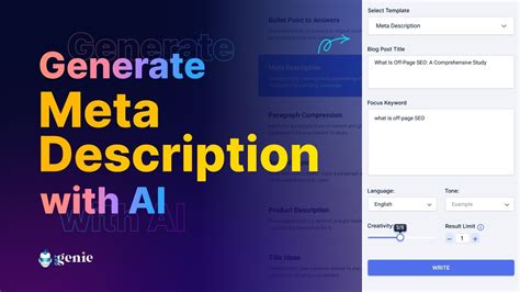 Getgenie Ai Template Meta Description Youtube