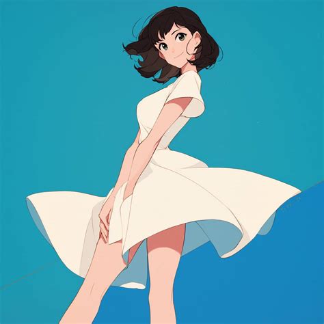 Haruko Akagi Wearing A Dress In 3d Style