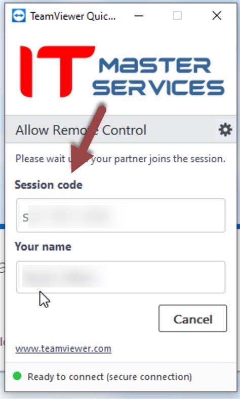 How To Open A Quick Support Session With Teamviewer It Master Services