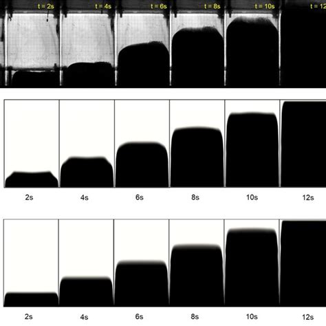 Experimental Visualization Top And Cfd Simulation Bottom Of