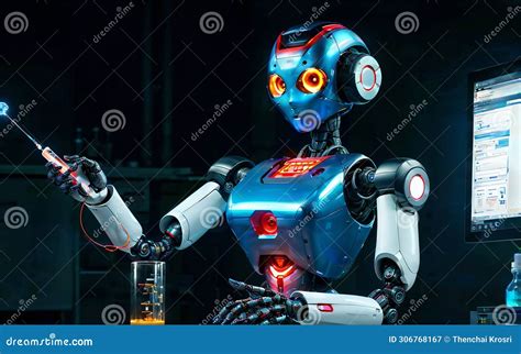 Robotic Scientists In The Lab Exploring The Future Of Scientific Discovery And Innovation Stock