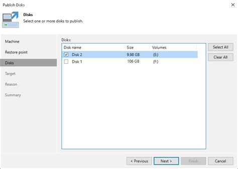 step 4 select disks veeam agent management guide