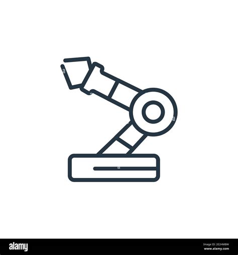 Robotic Arm Outline Vector Icon Thin Line Black Robotic Arm Icon Flat Vector Simple Element