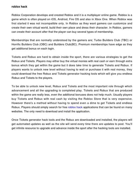 Roblox Hack By Roblox Issuu