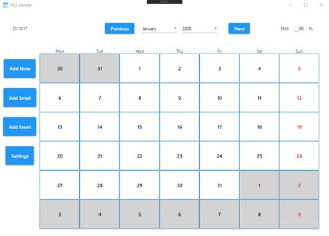 Github Tomaszorpik Mycalendarwpf Wpf Calendar For Windows