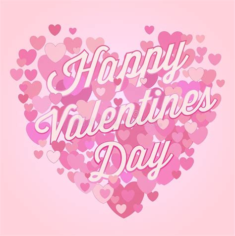 Abstract Heart Shape With Inscription Happy Valen Stock Vector Illustration Of Celebrate
