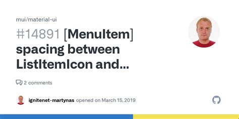 [menuitem] spacing between listitemicon and listitemtext · issue 14891