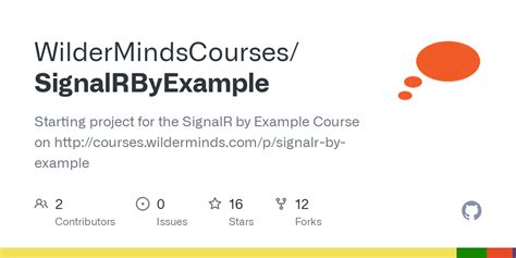 Github Wildermindscourses Signalrbyexample Starting Project For The Signalr By Example Course