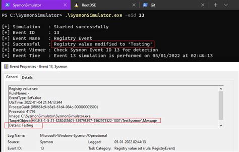 Understanding Sysmon Events Using Sysmonsimulator Rootdse