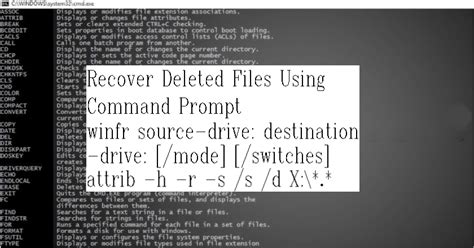 3 Ways To Recover Deleted Files Using Command Prompt