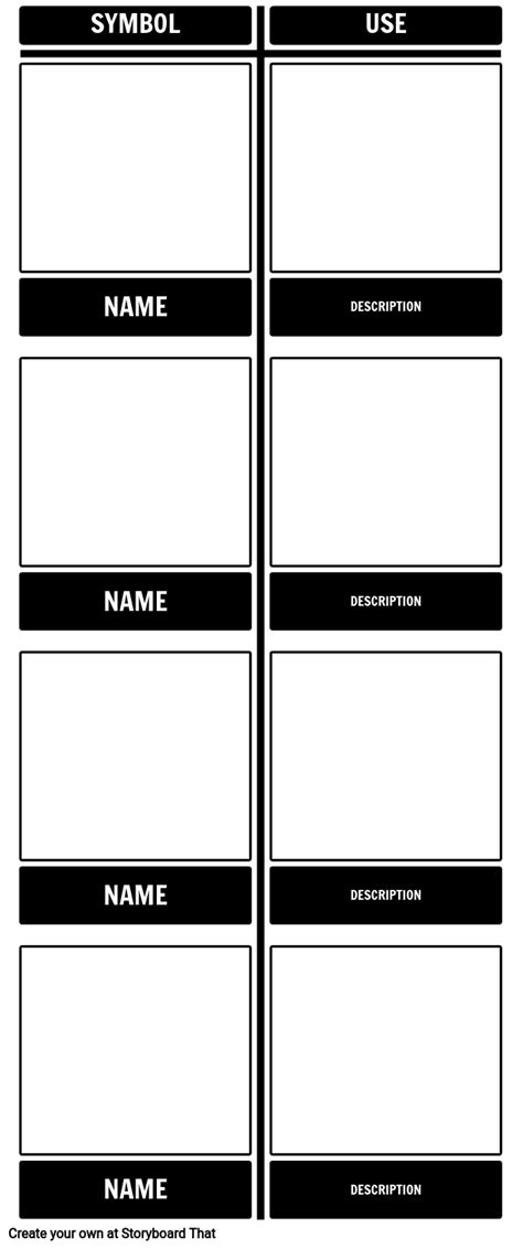 Free T Chart Templates Create With Storyboard That