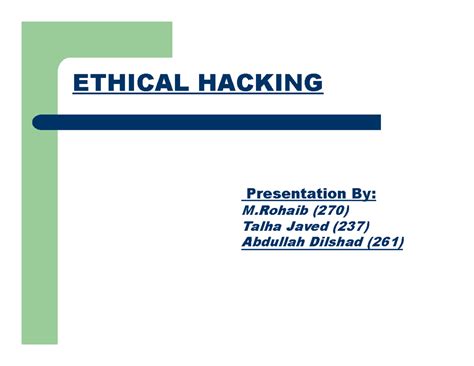rohaib technical it is a note ethical hacking presentation by m