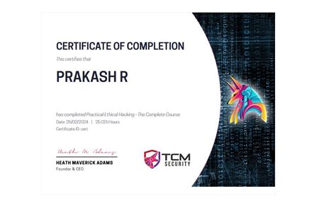 Prakash R On Linkedin Tcm Tcm Tcm Peh Cybersecurity