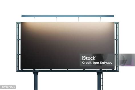 흰색 배경에 고립 된 빈 검은 색 광고판 정면보기 모형 3d 렌더링 0명에 대한 스톡 사진 및 기타 이미지 0명 3차원 형태 간판 Istock