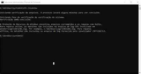 fsc scannow veja como usar para reparar arquivos do windows upando a