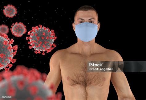 검은 색 배경에 고립 된 파란색과 흰색 의료 얼굴 마스크를 착용한 남자의 3d 그림 보호에 대한 스톡 사진 및 기타 이미지