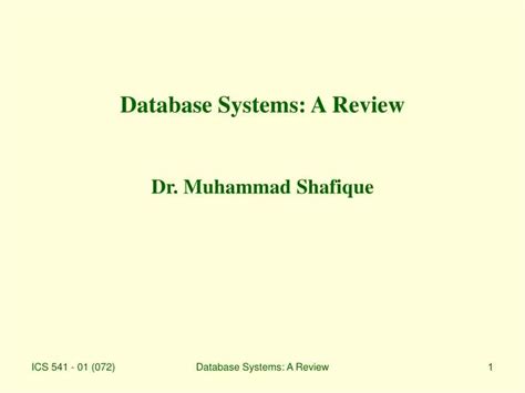 Ppt Database Systems A Review Powerpoint Presentation Free Download