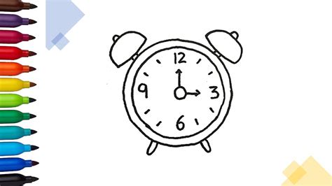 vẽ cái đồng hồ báo thức draw alarm clock drawing tutorials youtube