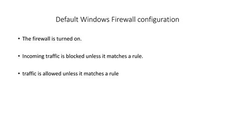 Assignment On Windows Firewall Pptx