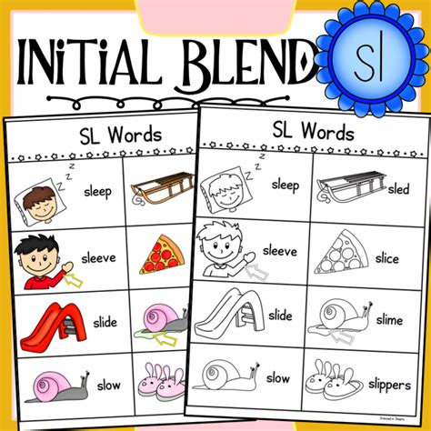 Initial Blend Sl Worksheets Made By Teachers