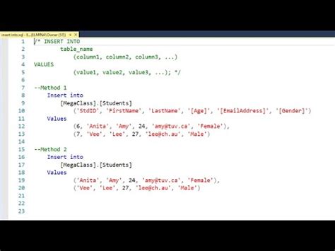 How To INSERT DATA INTO Tables In SQL Server Management Studio 2016