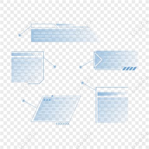 Gray Blue Technology Border Ui User Interface Sci Fi Screen Information