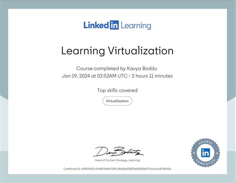 Kavya Boddu On Linkedin Virtualization Linkedinlearning