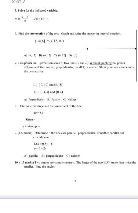 Solved 1 Solve The Equation 1 6y−5y 6 3y 1 −5 2 1 5