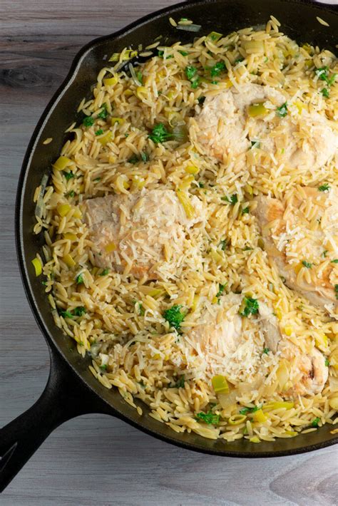 Lemon Chicken Orzo Framed Cooks