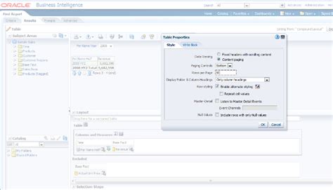 showing content pagination in obiee analysis