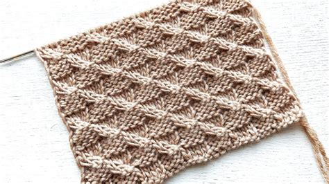 Универсальный фактурный узор для вязания мужских женских и детских изделий Youtube