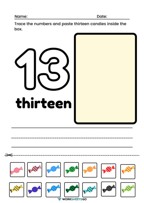 Number 13 Worksheet
