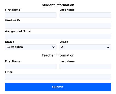 Grade Book Form Atlassian Theme Bit Form