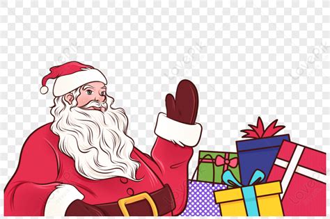 선물을주는 산타 클로스 Png 일러스트 무료 다운로드 Lovepik