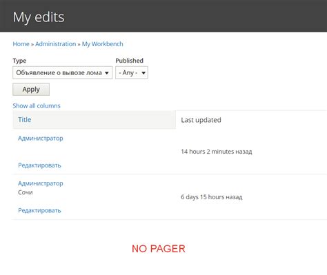 No Pager On Workbench Edited View [ 3342557]