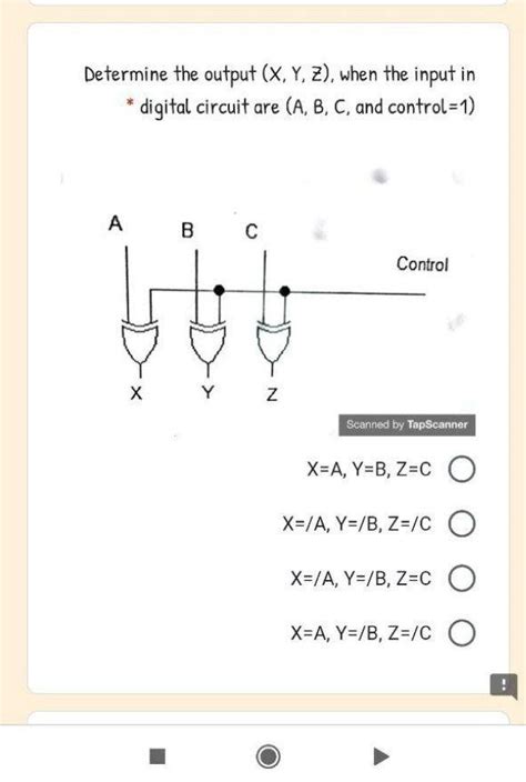 Solved Determine The Output X Y Z When The Input In Chegg