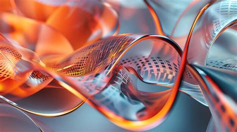 Premium Photo 3d Rendering Of A Parametric Organic Form With A Glowing Orange And Blue Color
