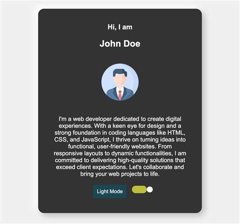 Design Responsive User Profile Card Template Using HTML CSS And JS Pbc WebDev