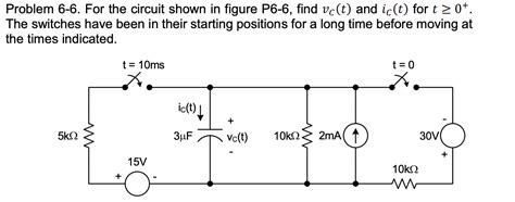 Solved Problem 6 6 For The Circuit Shown In Figure P6 6 Chegg Com