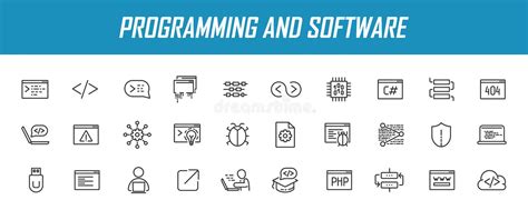 Programming Icons Set Stock Illustration Illustration Of Design 85012408