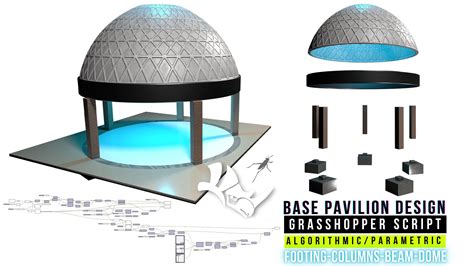 Circular Pavilion With Dome Using Grasshopper In Rhino For Parametric Architecture And Design
