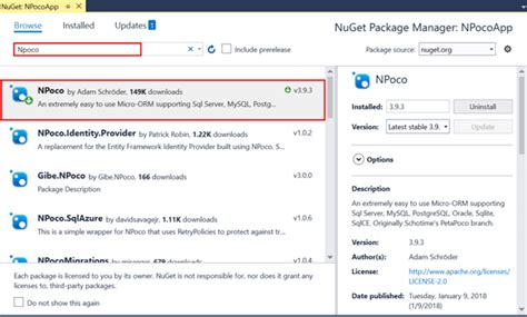 Using Npoco Orm In Aspnet Core