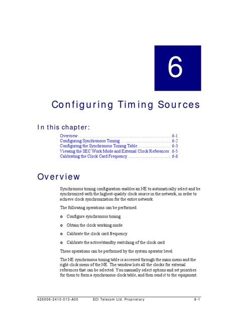 configuring timing sources in this chapter pdf clock databases