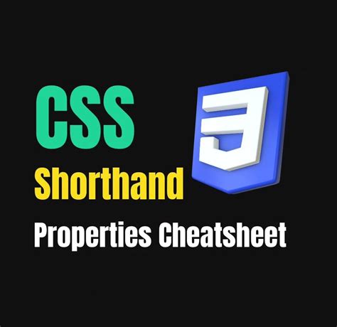 Css Shorthand Properties Cheatsheet Code With Bushra