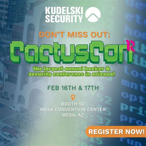 Kudelski Security On Linkedin Cactuscon Cybersecurity Hackathon Arizona Techevent
