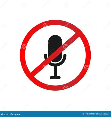 Microphone Mute Flat Icon Simple Sign Of Technology Stock Vector Illustration Of Object