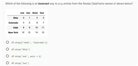 Solved Suppose We Have A Dataframe Named Df We Want To